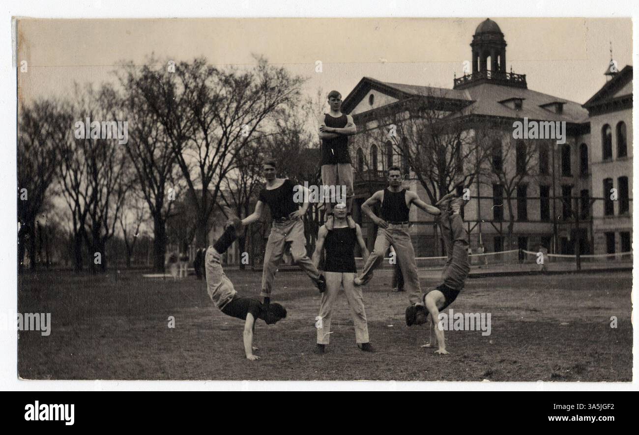The St. Cloud State University men's gymnastics team is seen in ...