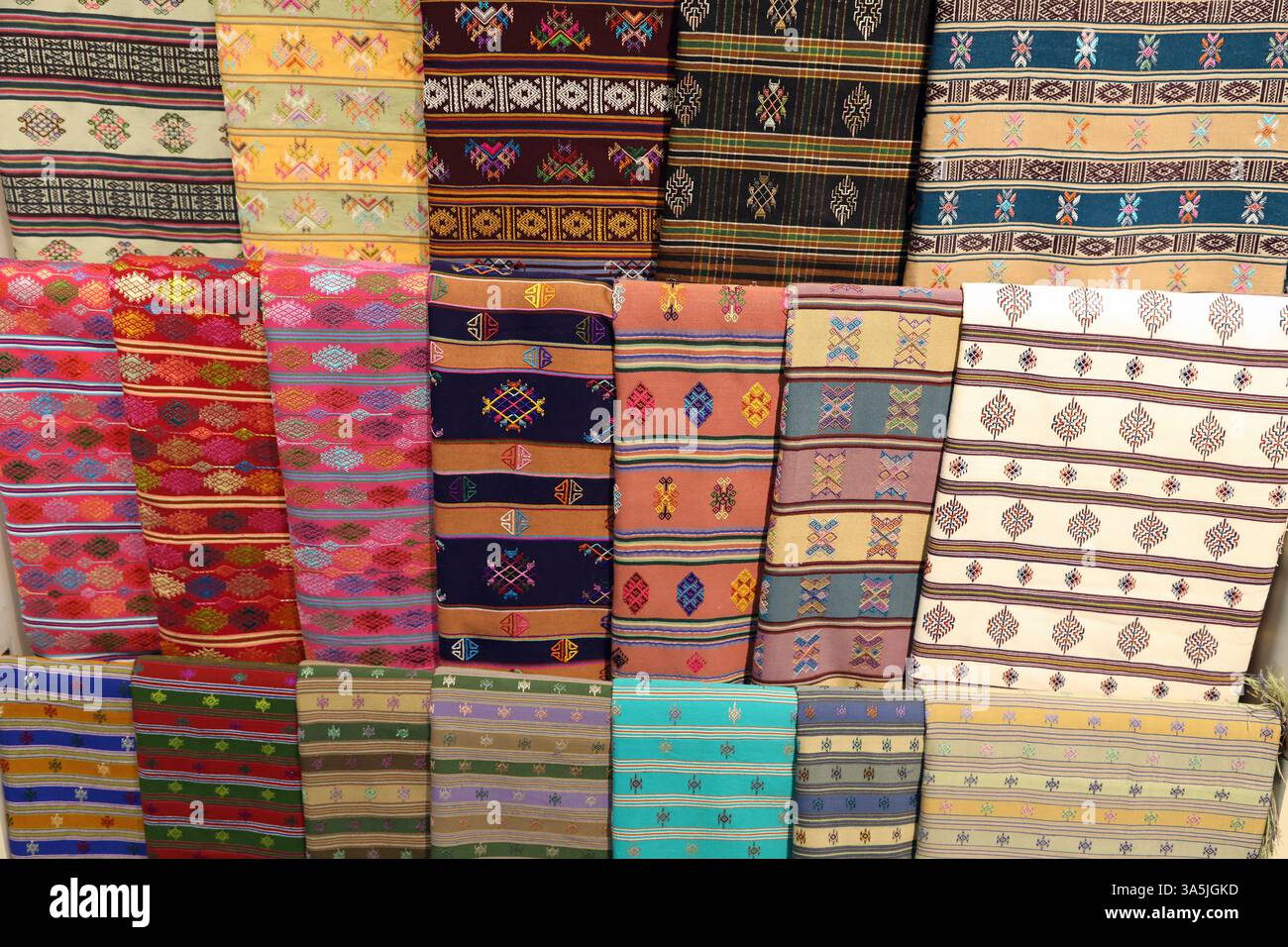 Hand woven textiles of Bhutan Stock Photo - Alamy