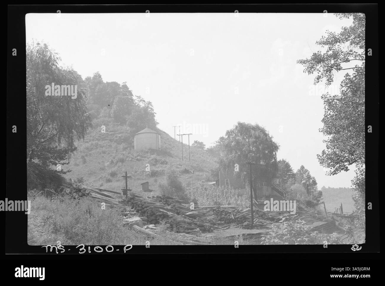 A view of the 100,000-gallon water tank at West Virginia Coal & Coke ...