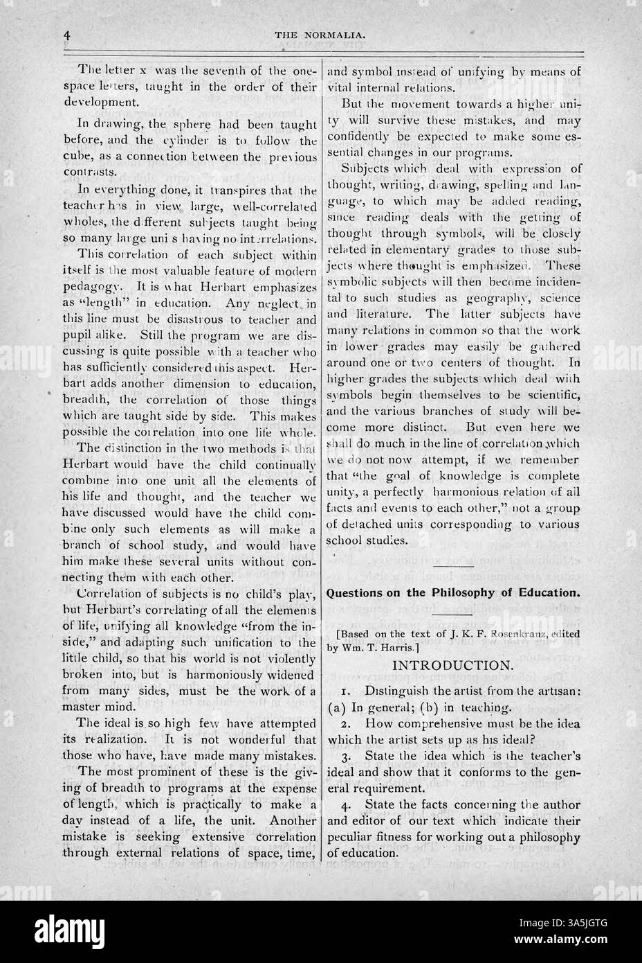 The January 1895 edition of *The Normalia* includes articles written by ...