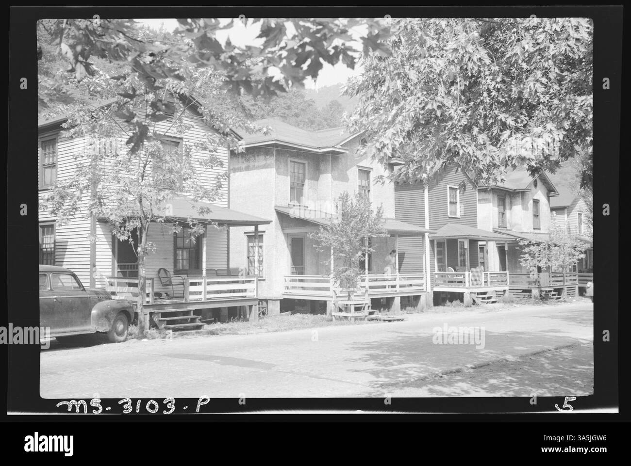 The front view of a stucco house surveyed in Upper Omar, Logan County ...