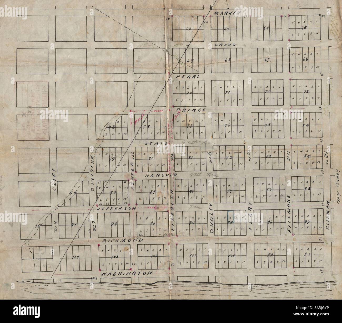 This map of lowrys addition in st cloud hi-res stock photography and ...