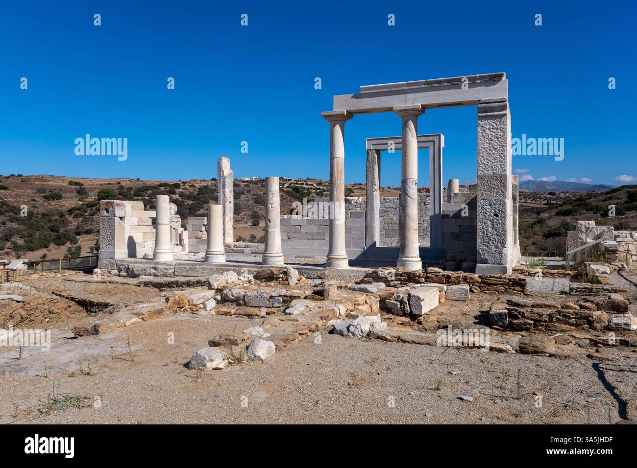 The Ancient Temple of Demeter in Naxos, featuring well-preserved stone ...