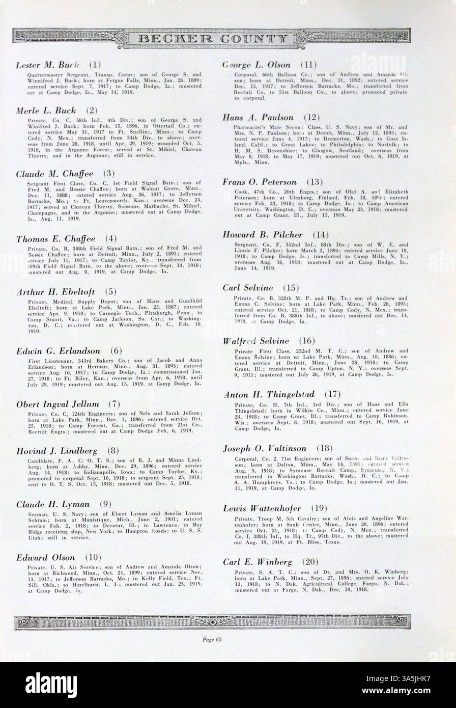 Provide a historical review and timeline of wwi events hi-res stock ...