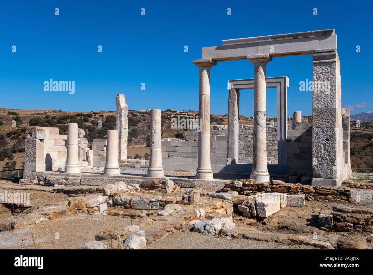 The Ancient Temple of Demeter in Naxos, featuring well-preserved stone ...