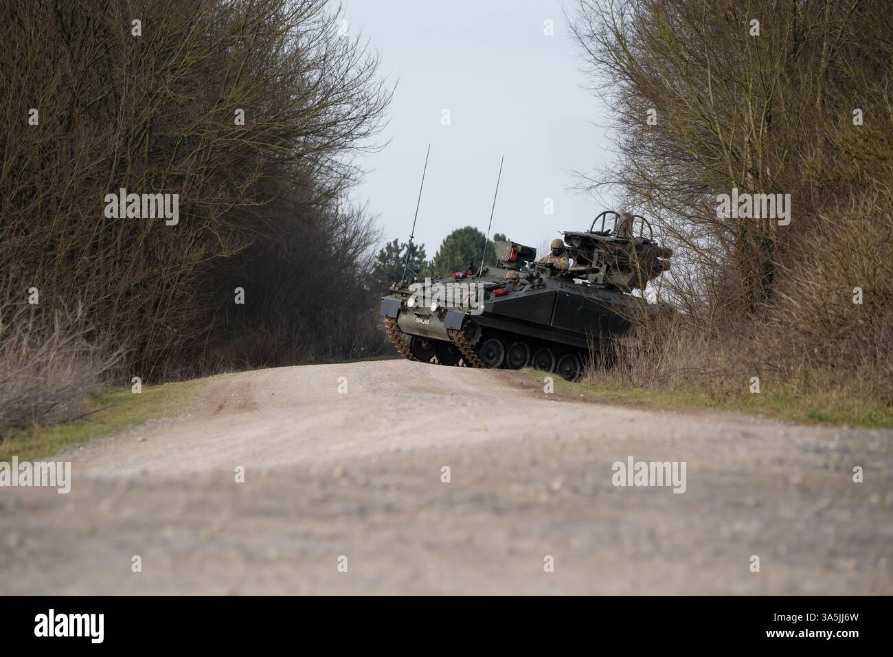 British Army Alvis Stormer Starstreak CVR-T tracked armoured vehicle ...
