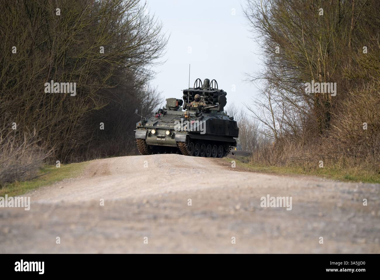 British Army Alvis Stormer Starstreak CVR-T tracked armoured vehicle ...