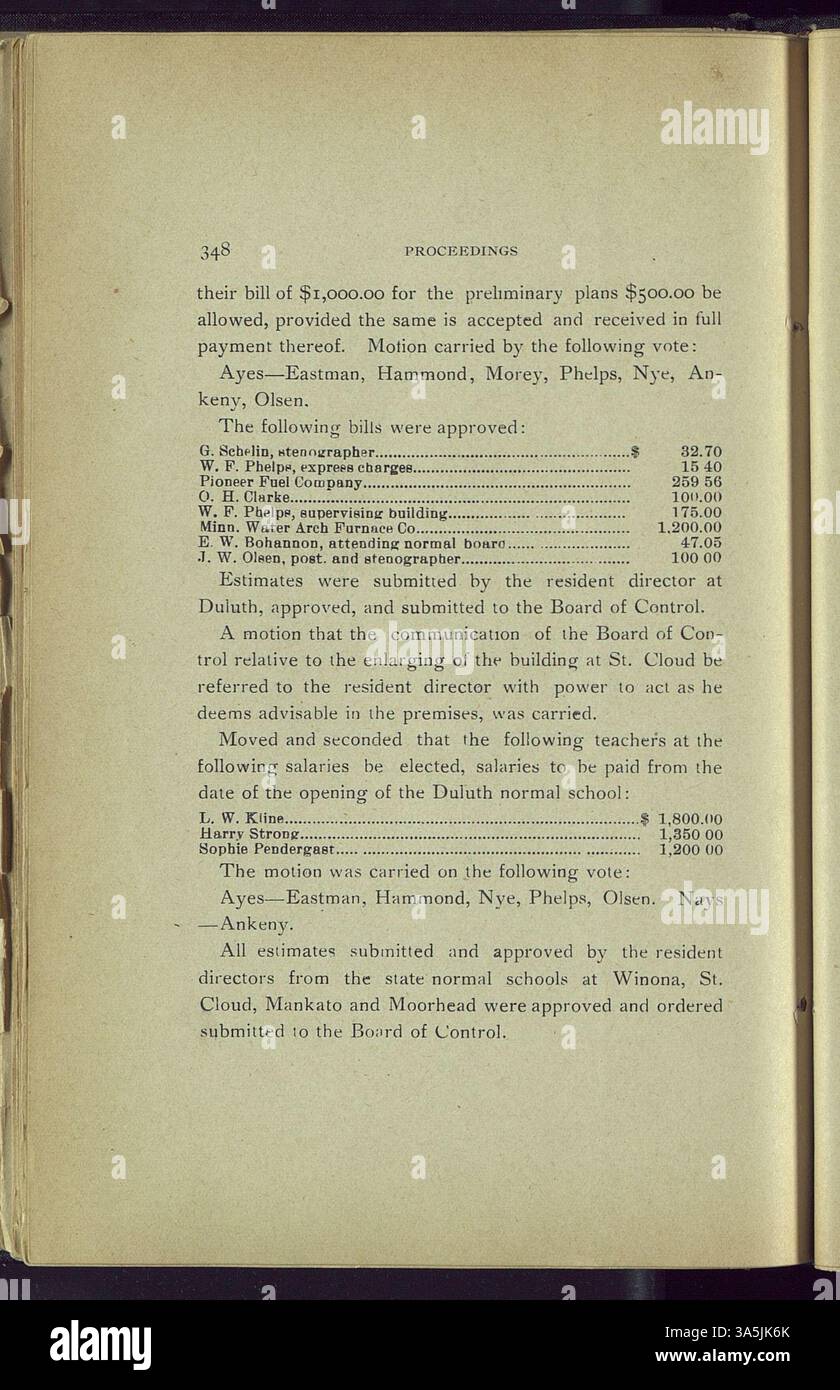 This record of the State Normal Board’s proceedings provides a ...