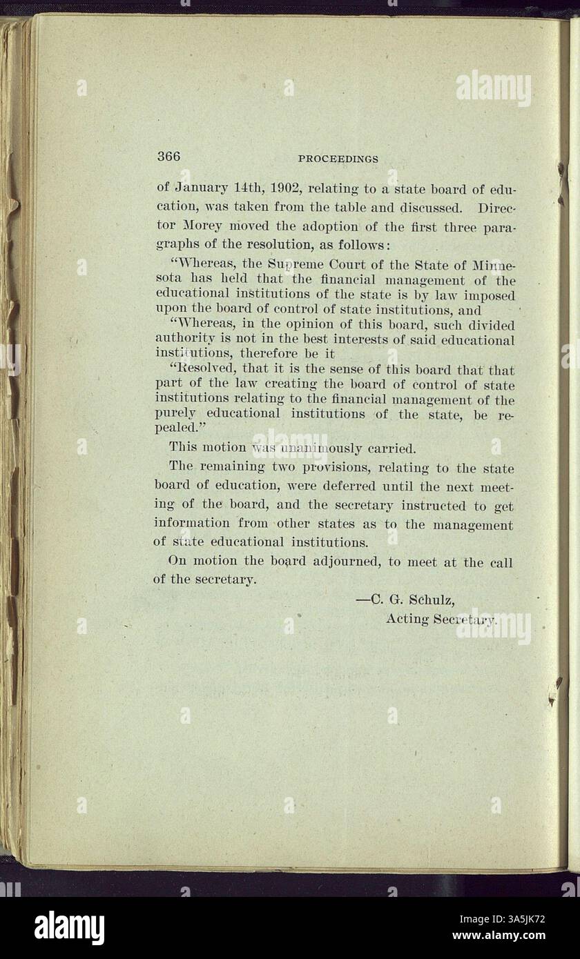The minutes from the Minnesota State Normal Board provide an in-depth ...