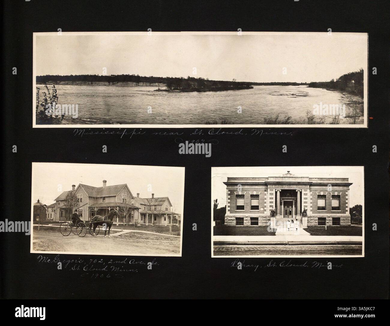 Andrew lindgrens 1906 1909 photograph album features images of st cloud hi-res stock photography ...