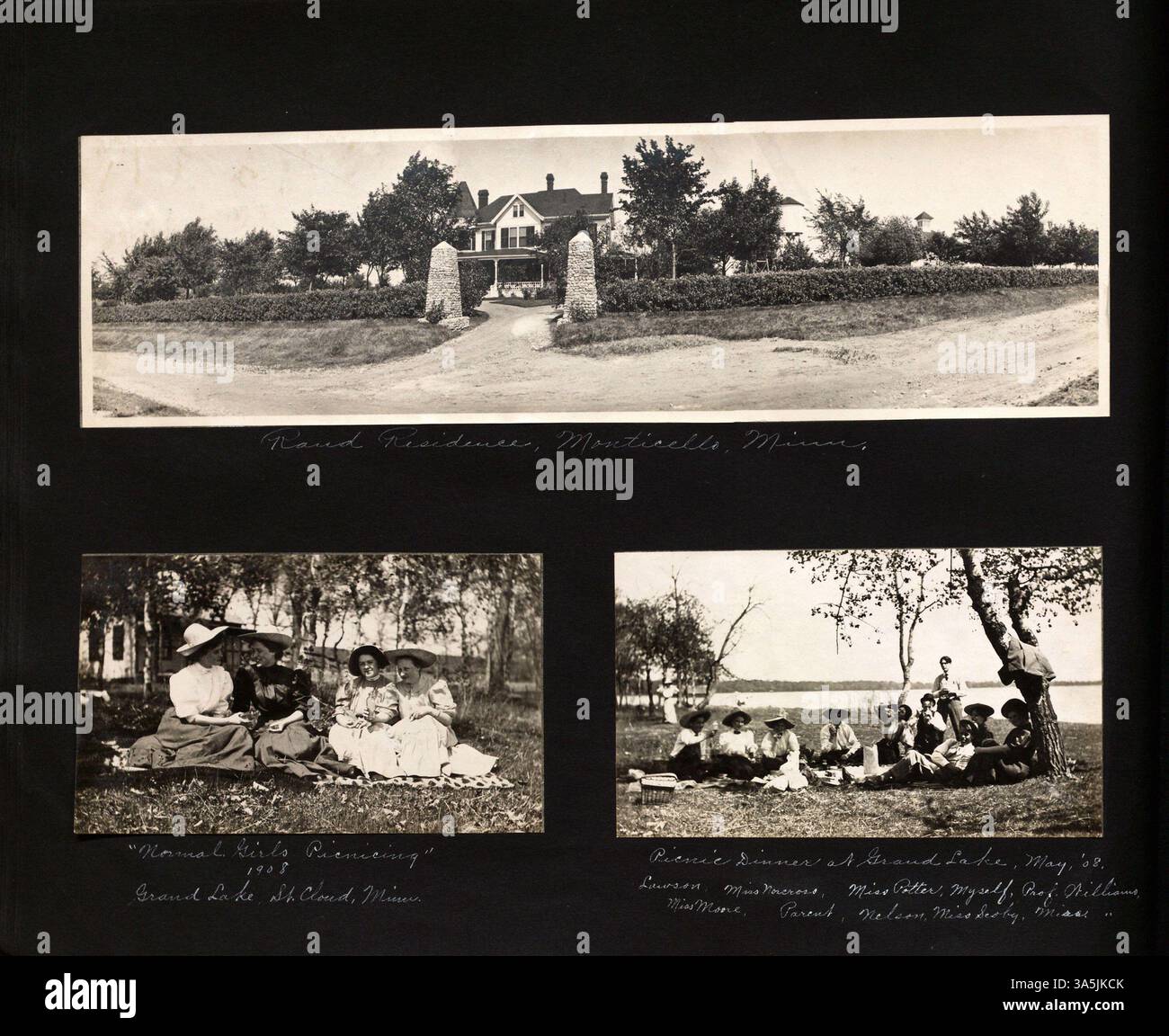 Andrew Lindgren's photograph album, created from 1906-1909, showcases images of St. Cloud State ...