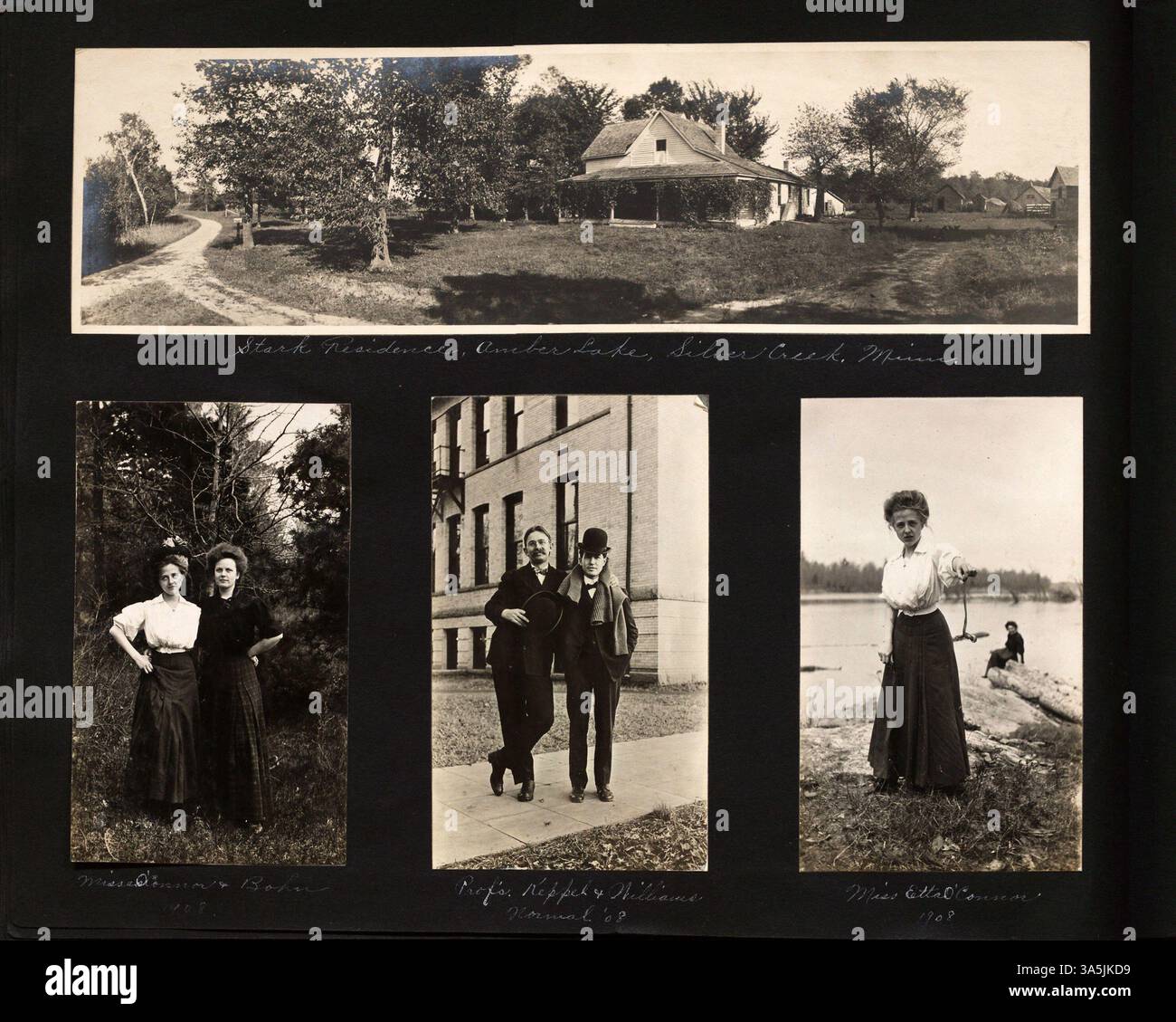 Andrew Lindgren's photograph album from 1906-1909 primarily documents the St. Cloud State campus ...