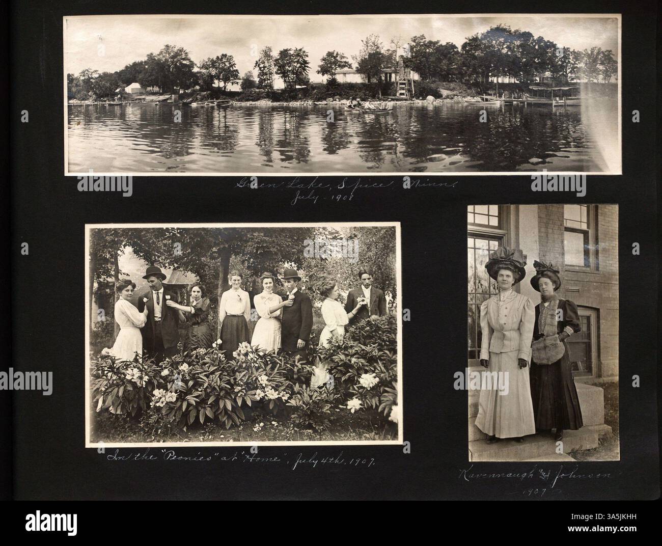 The photograph album by Andrew Lindgren (1906-1909) offers images of St. Cloud State University ...