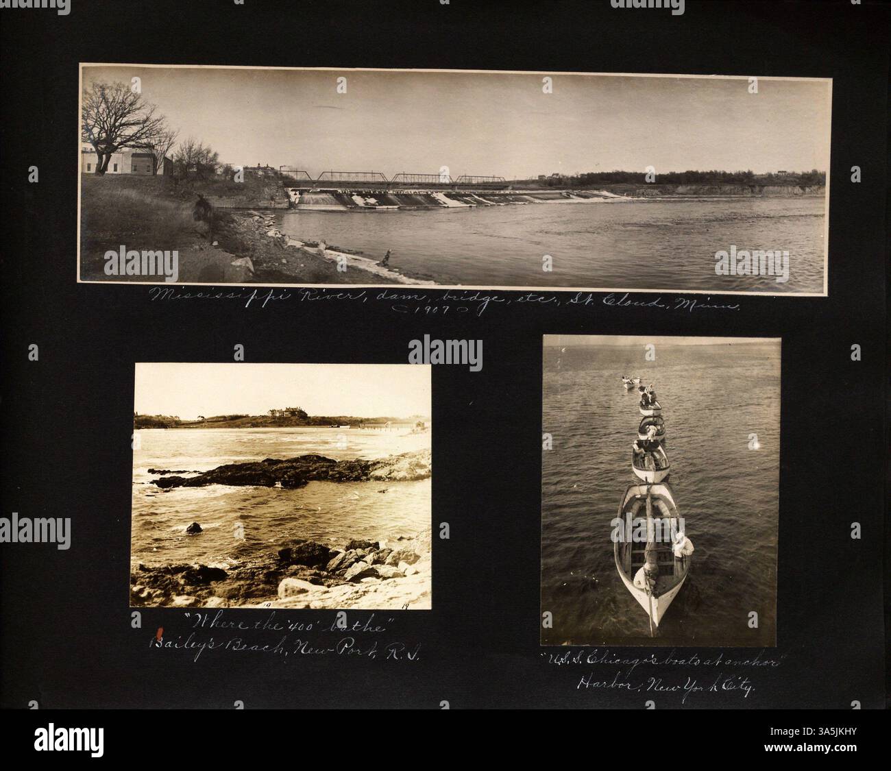 This photograph album by Andrew Lindgren, created around 1906-1909, includes images from the St ...