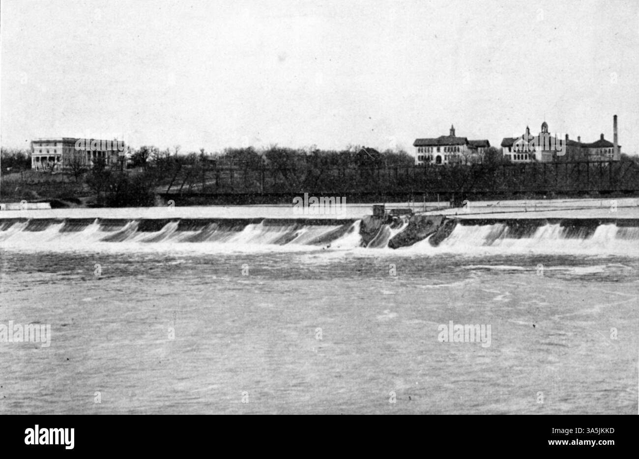 This view of St. Cloud State University shows the Mississippi River ...