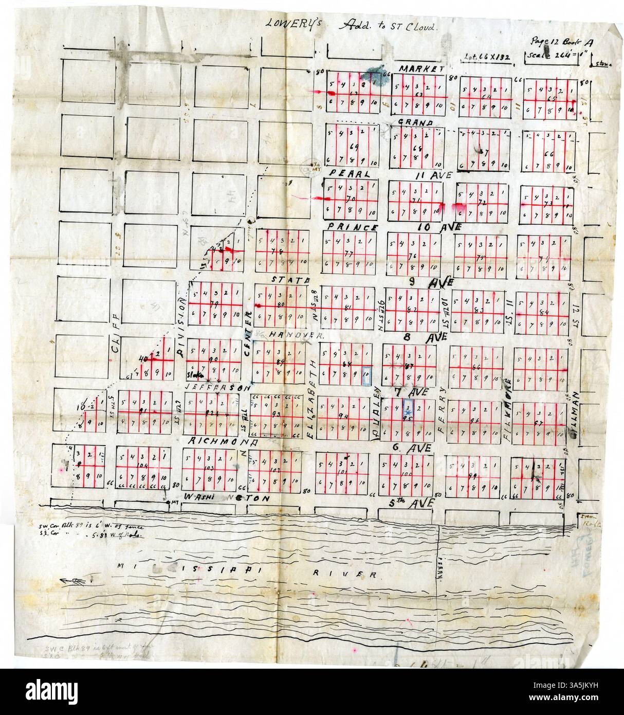 Map of Lowry's Addition, a historic area in St. Cloud, Minnesota ...