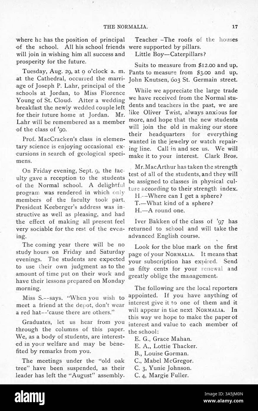 The 1898 edition of The Normalia includes articles by St. Cloud State ...