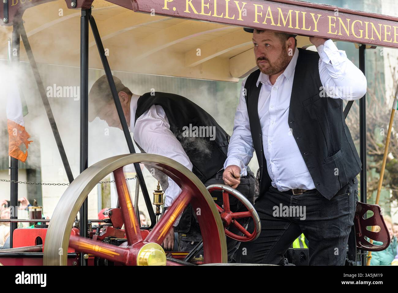St. Patrick Parade. Coolgreany, Ireland. 2025 Steam engine drivers ...