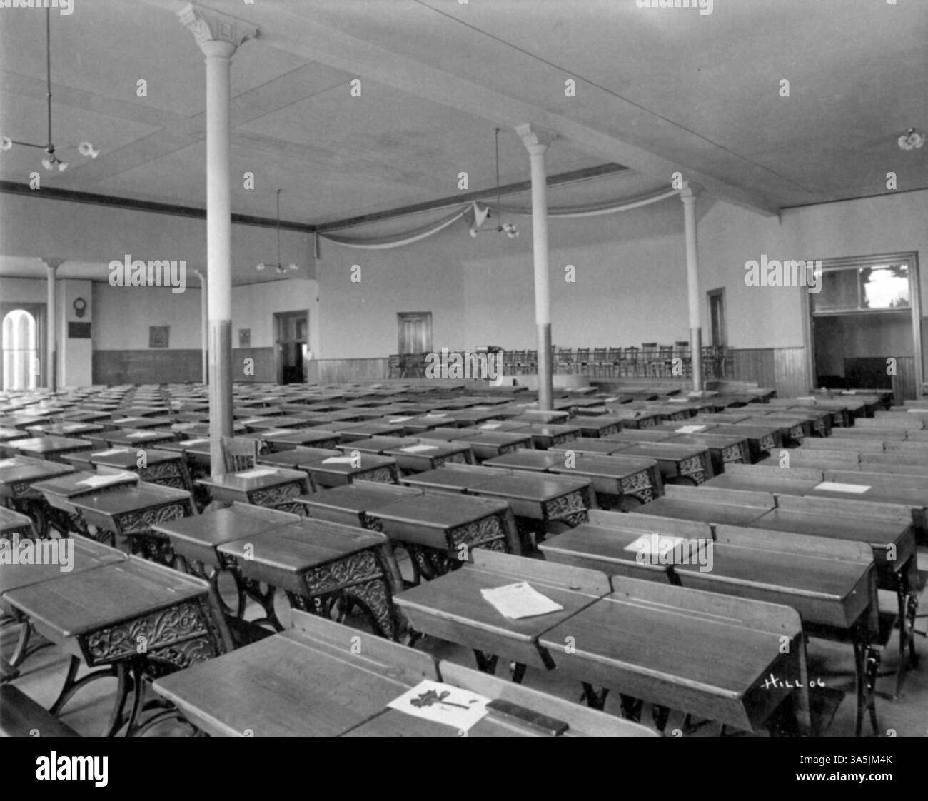 An interior view of Assembly Hall in the Old Main Building at St. Cloud ...