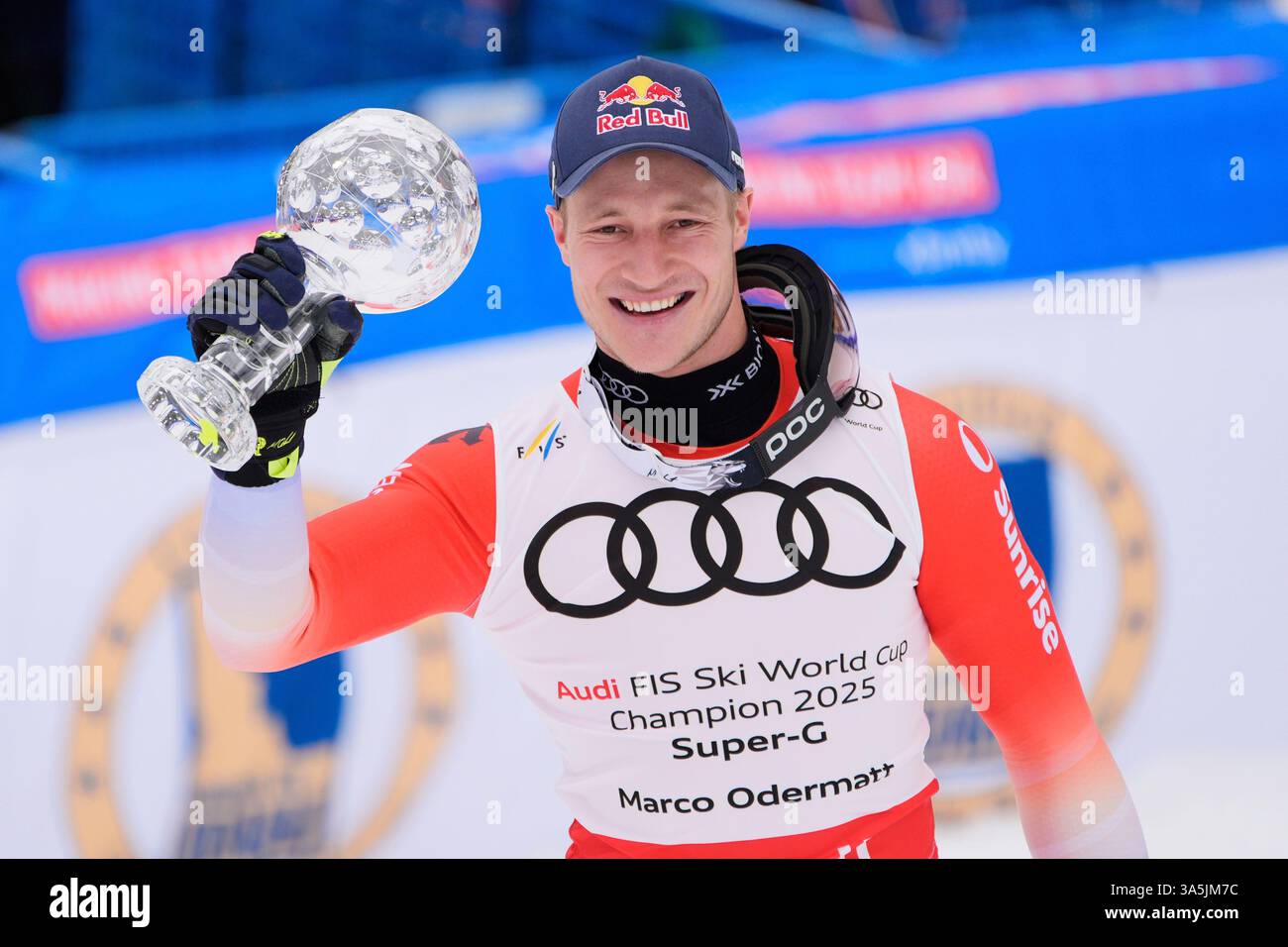 Switzerland's Marco Odermatt, first place finisher overall for the ...
