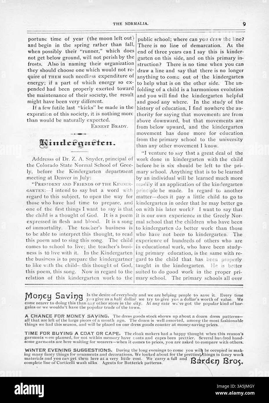 This November 1895 issue of The Normalia includes journal articles ...