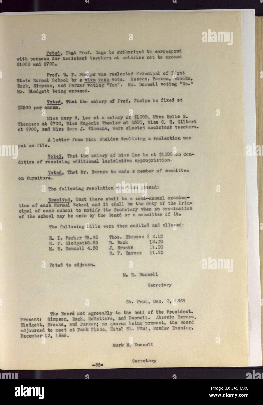 This document covers the minutes of the Minnesota State Normal Board ...