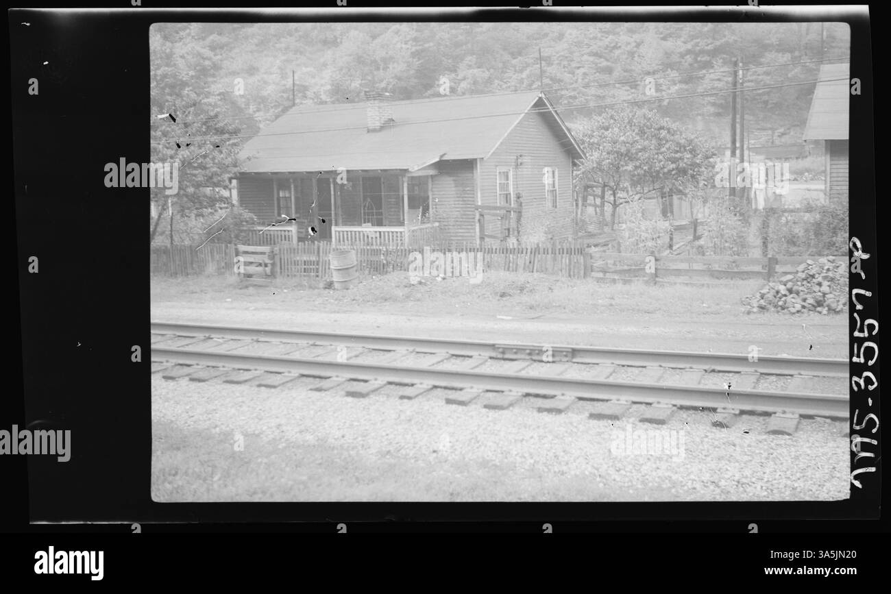 A view of the Amherst Coal Company's No. 1 Mine housing in Amherstdale ...