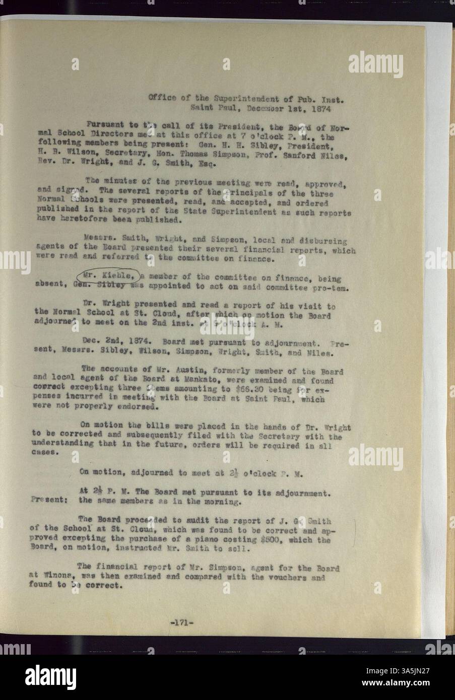 This document records the establishment and expansion of Minnesota's ...