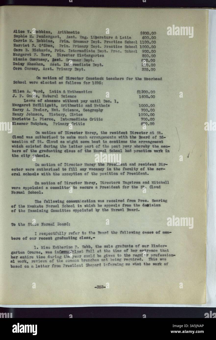 This publication provides the minutes of the Minnesota State Normal ...