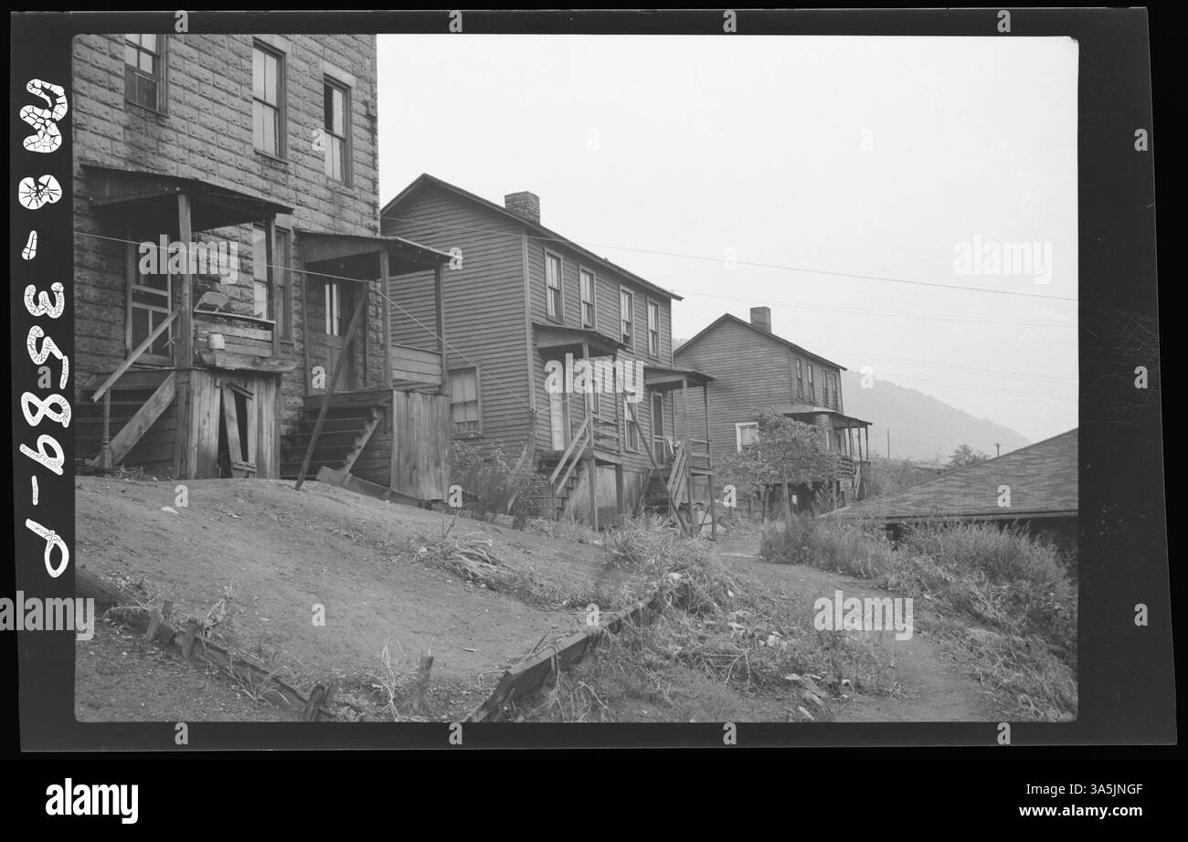 This 1946 image shows company housing for miners at Costanzo Coal ...