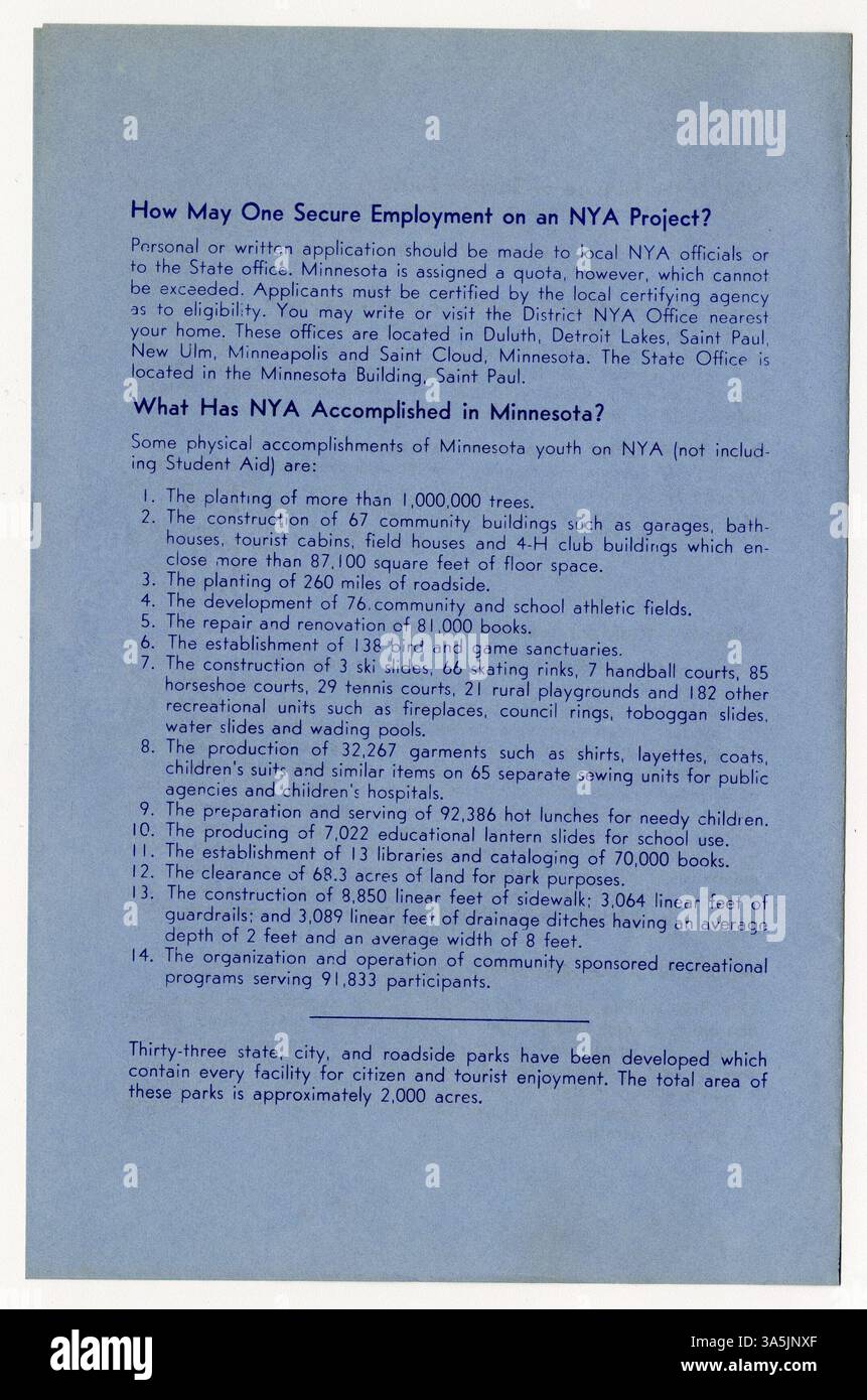 This volume documents the National Youth Administration's work in ...