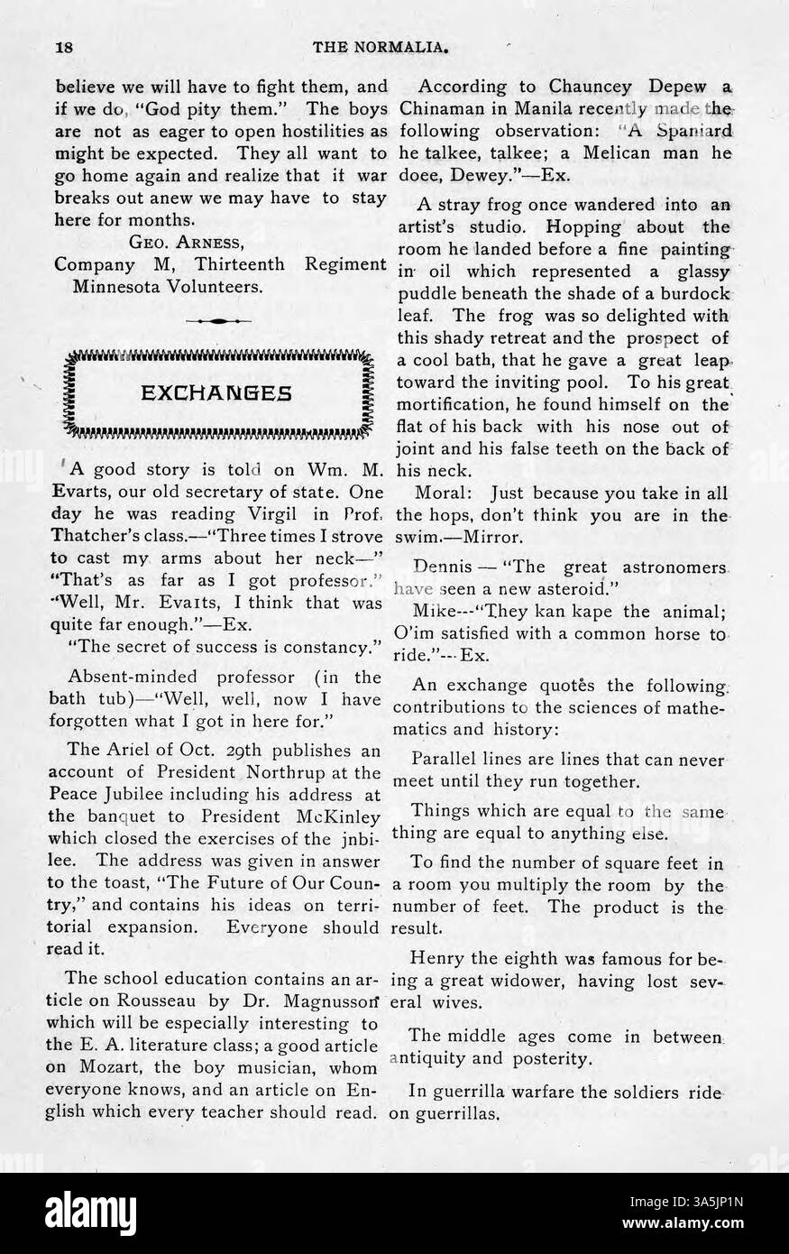 This edition of *The Normalia* from November 1898 includes articles ...