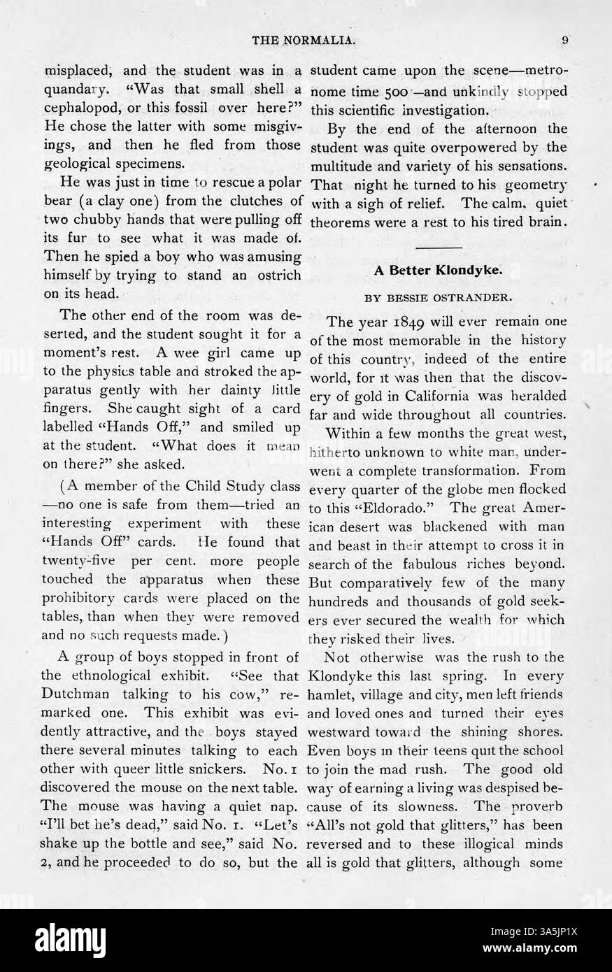 The November 1898 issue of *The Normalia* includes articles written by ...