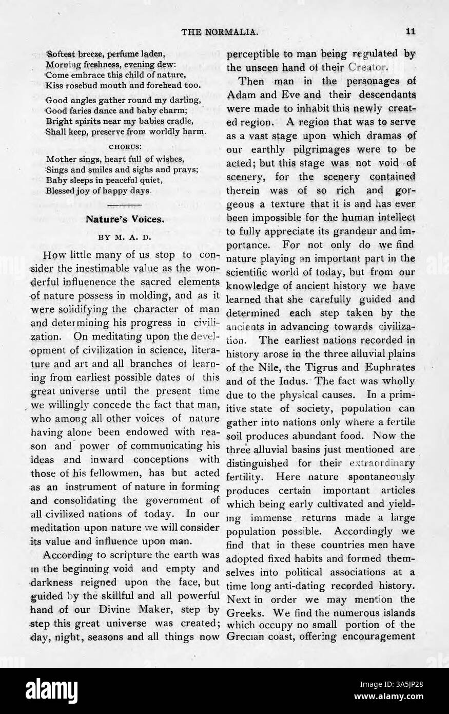 The November 1898 issue of *The Normalia* features faculty and student ...