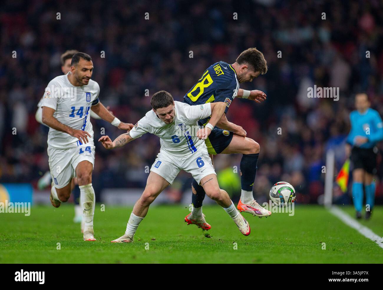 Hampden Park, Glasgow, UK. 23rd Mar, 2025. UEFA Nations League Play ...