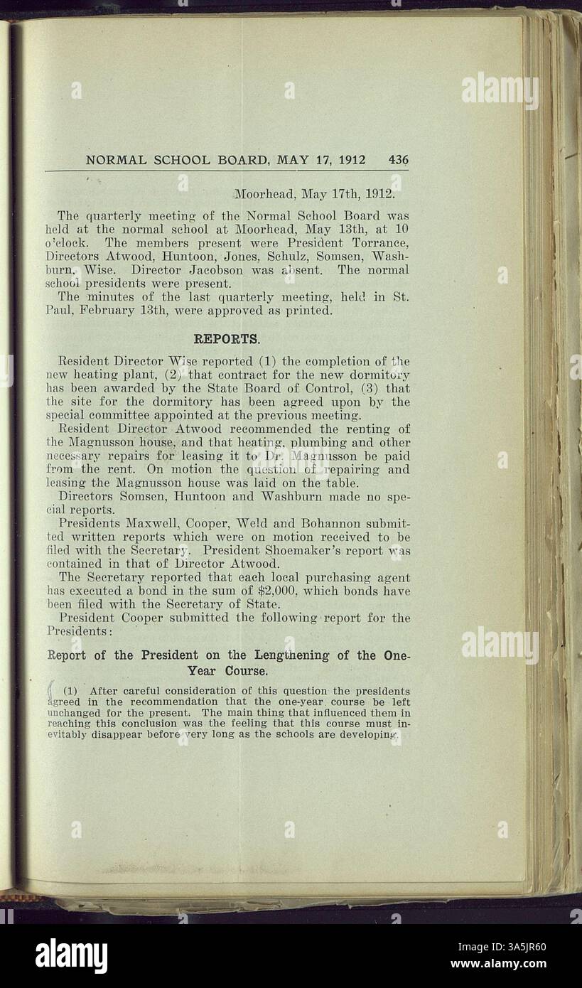 This record details the changeover from normal schools to state hi-res ...