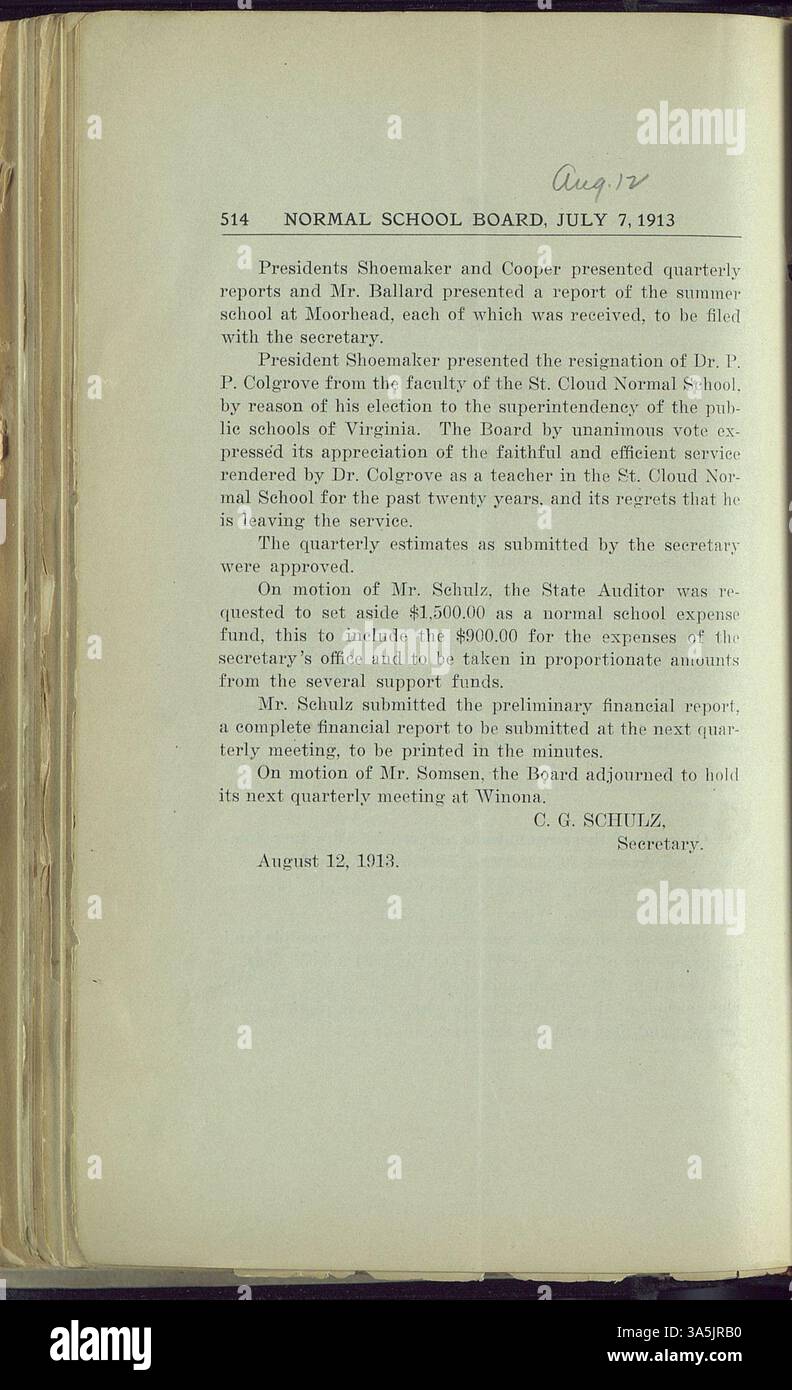 This historical record documents the evolution of Minnesota’s higher ...