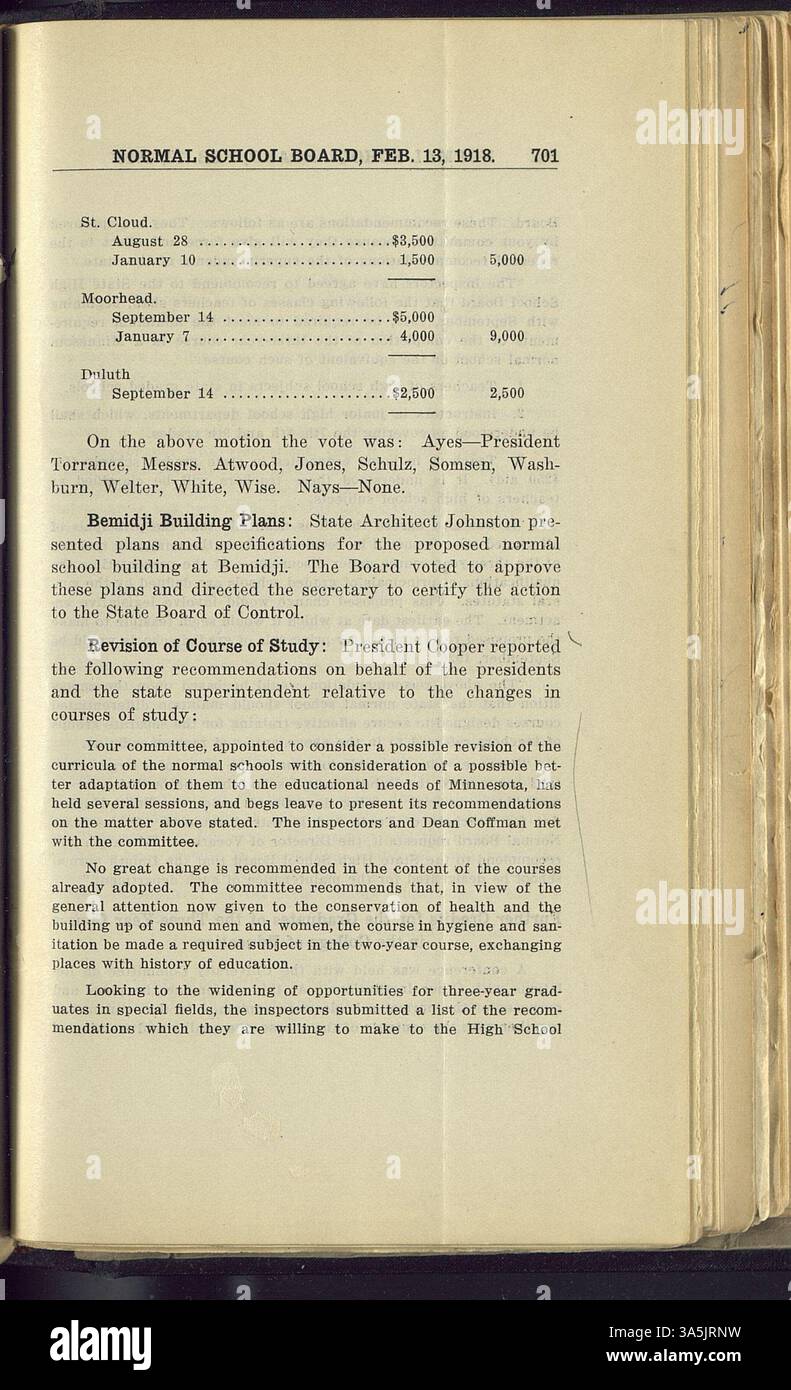 Including detailed records of curriculum changes hi-res stock ...