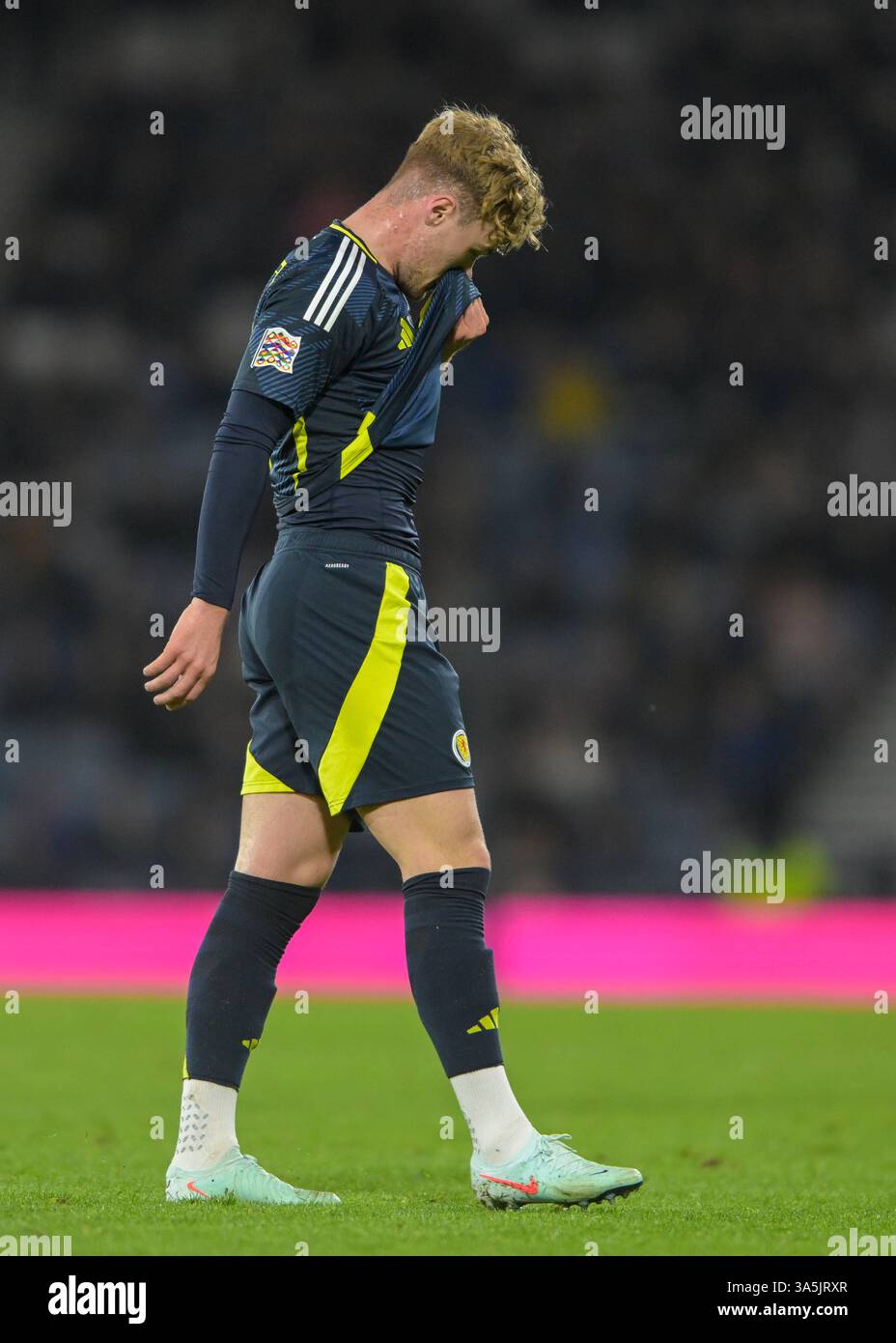 Glasgow, Scotland, 23rd March 2025. Tommy Conway of Scotland during the ...
