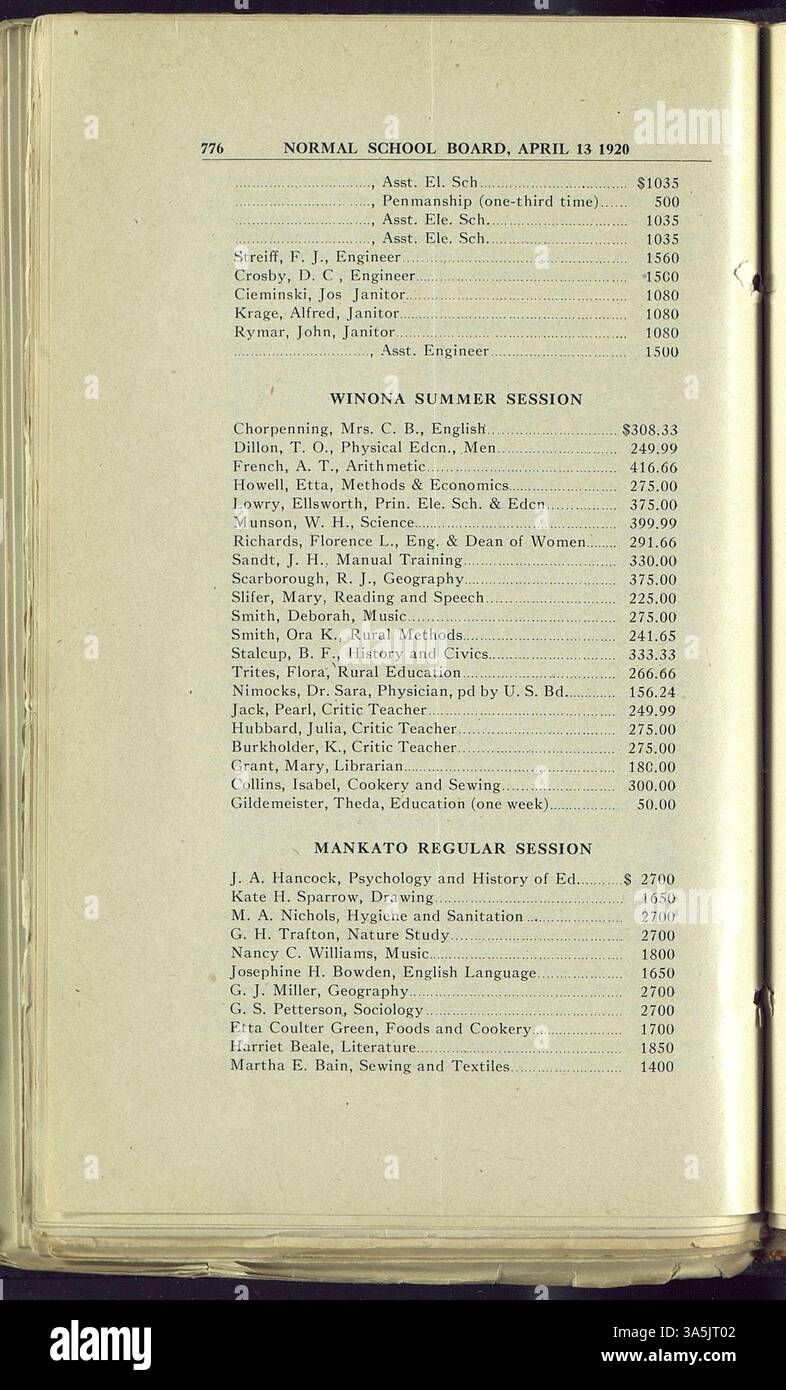 This volume details the official minutes from the Normal Board and ...