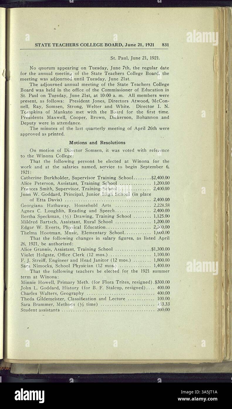 This record documents the transition of Minnesota’s normal schools into ...