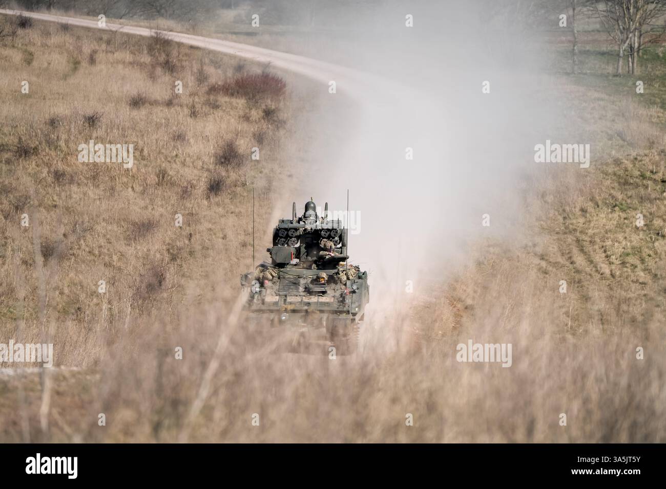 British Army Alvis Stormer Starstreak CVR-T tracked armoured vehicle ...
