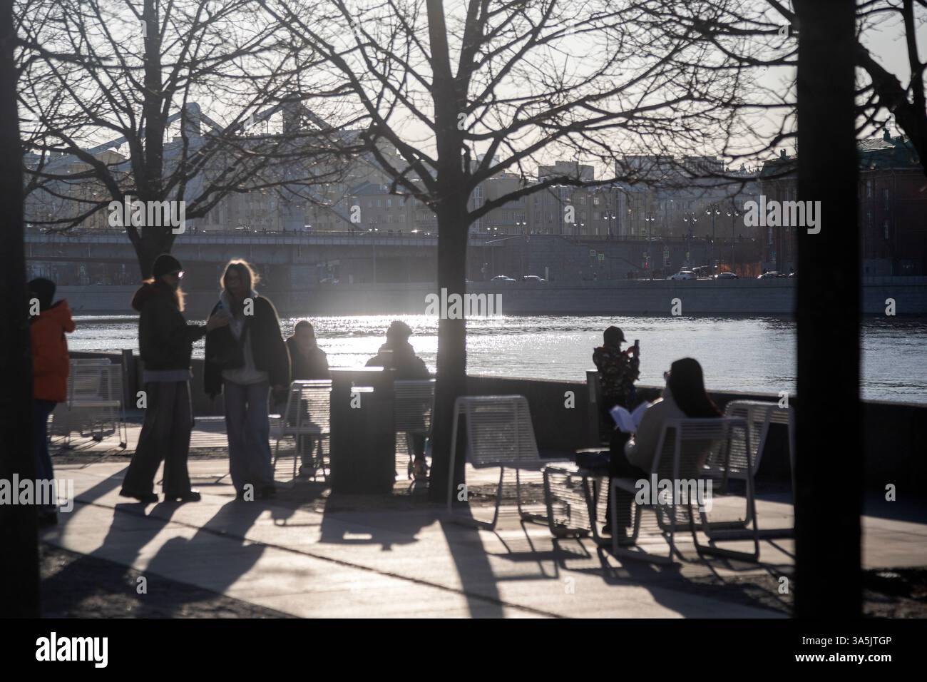 Moscow, Russia. 23rd of March, 2025. Citizens visit the Muzeon Park of ...