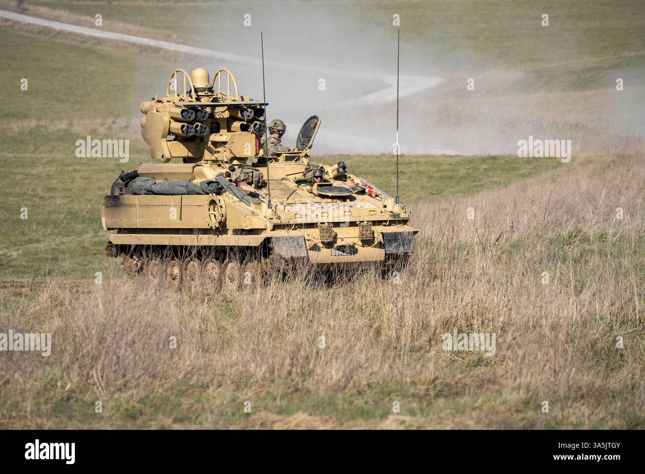 British Army Alvis Stormer Starstreak CVR-T tracked armoured vehicle ...