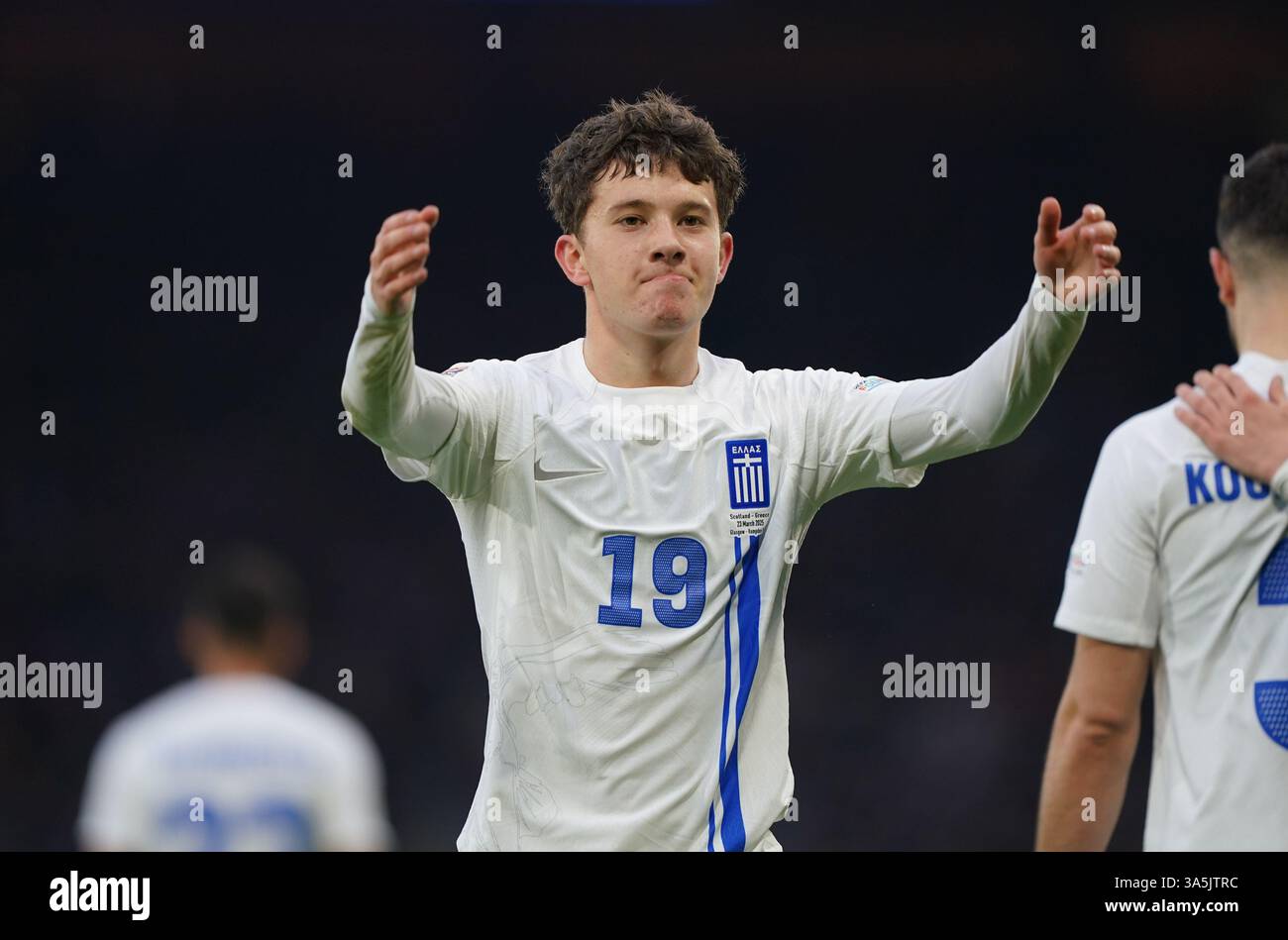 Greece's Konstantinos Karetsas during the UEFA Nations League play-offs ...