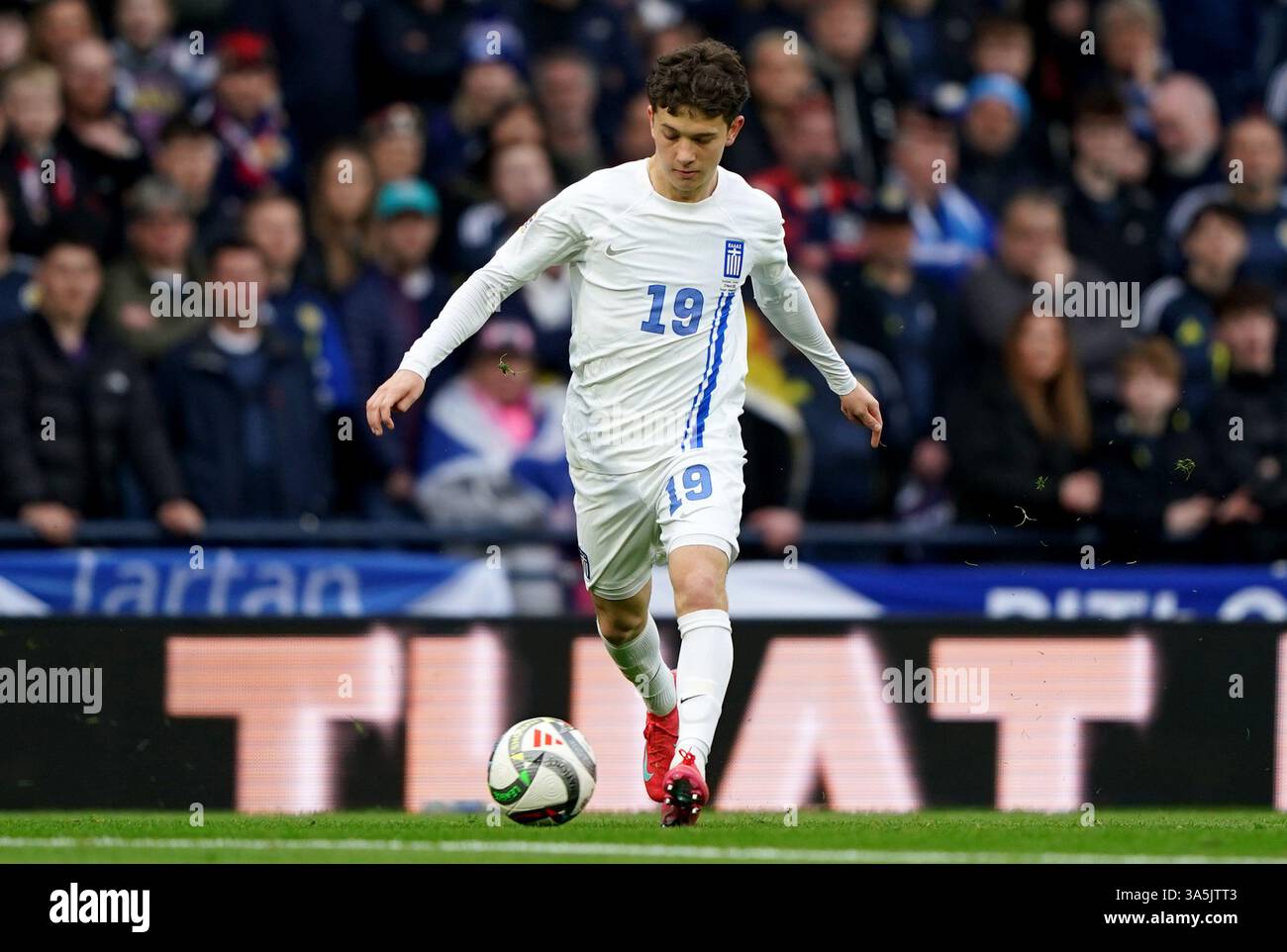 Greece's Konstantinos Karetsas during the UEFA Nations League play-offs ...