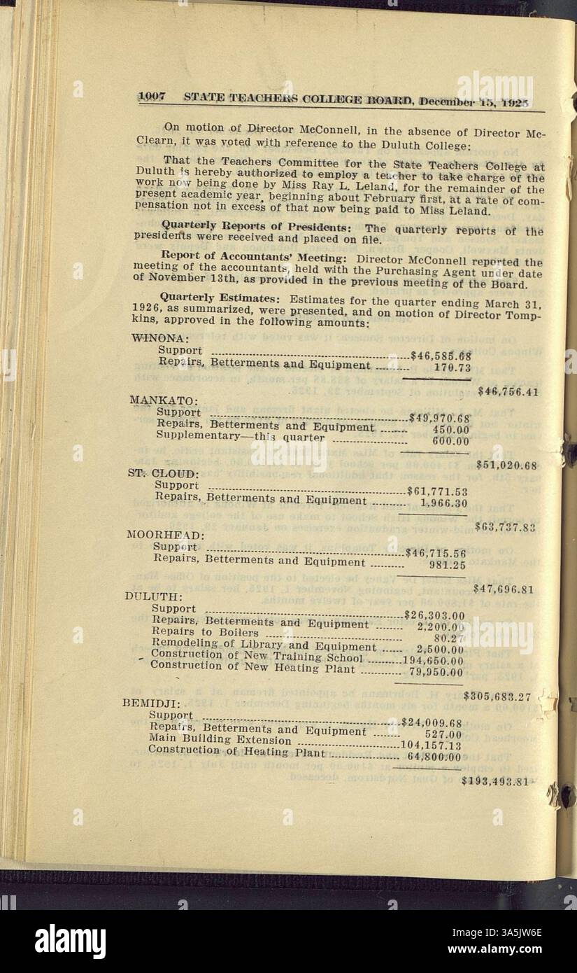 This document details the growth of Minnesota’s state teacher colleges between 1925 and 1938 ...