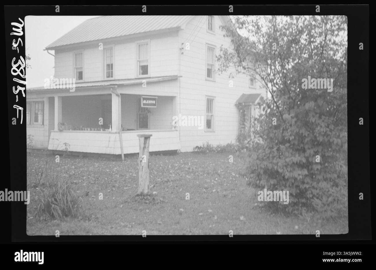 A photograph of a residential house in a mining community, illustrating ...