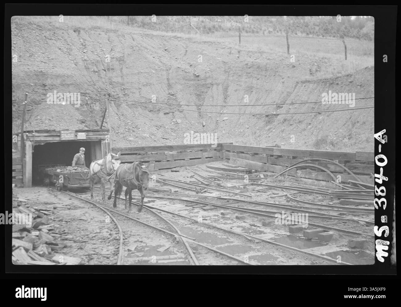 This photograph shows the portal of the Black Diamond Mine in Creekside ...