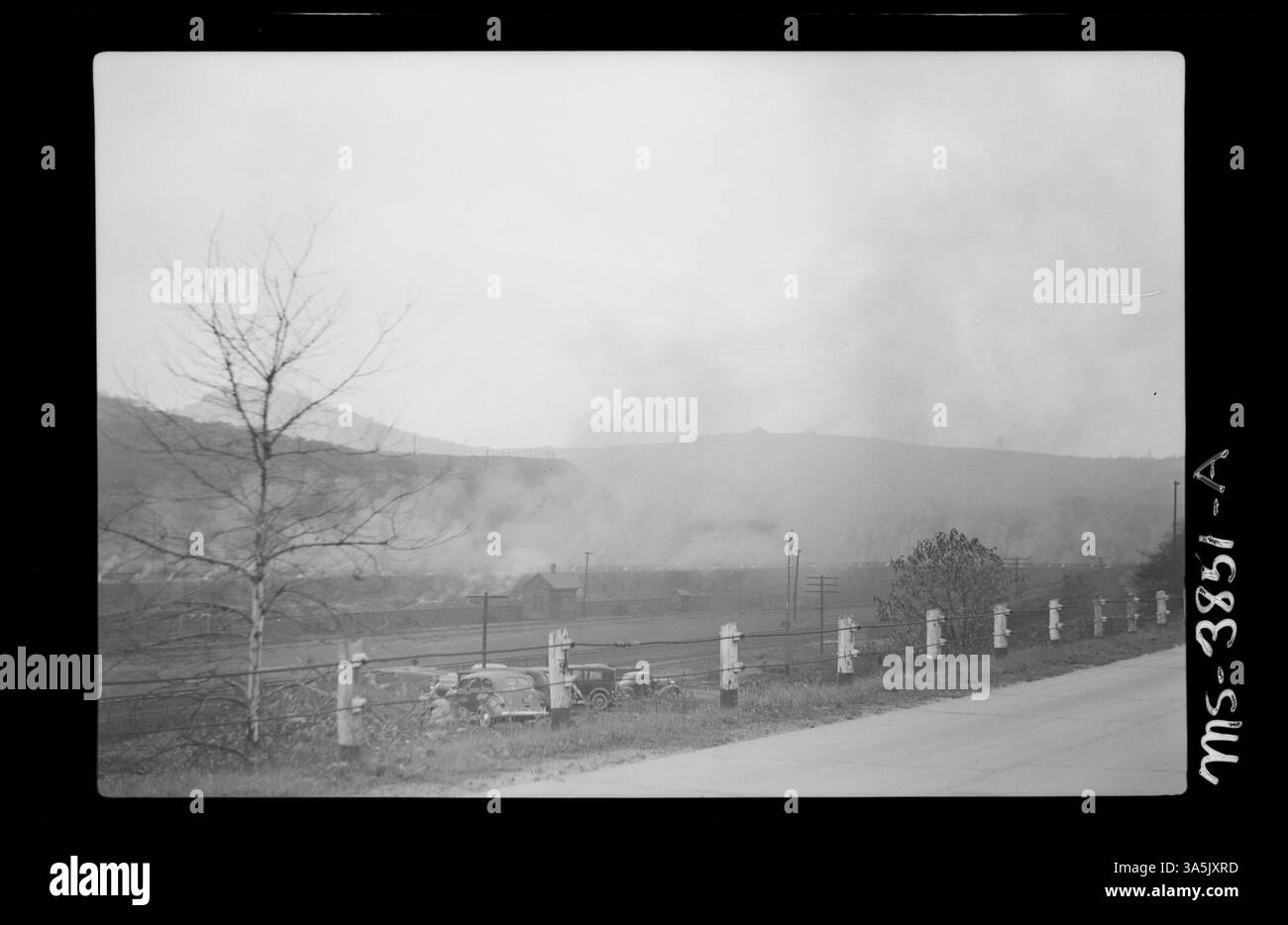 Smoke rising from the tipple and burning waste coal at Rochester ...